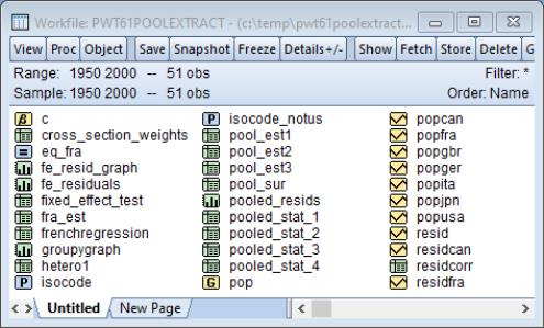 EViews Help: The Workfile Window
