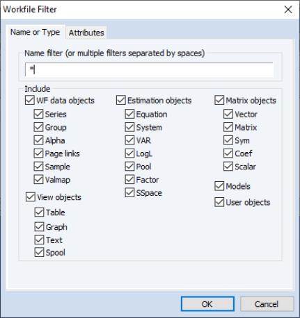 EViews Help: The Workfile Window